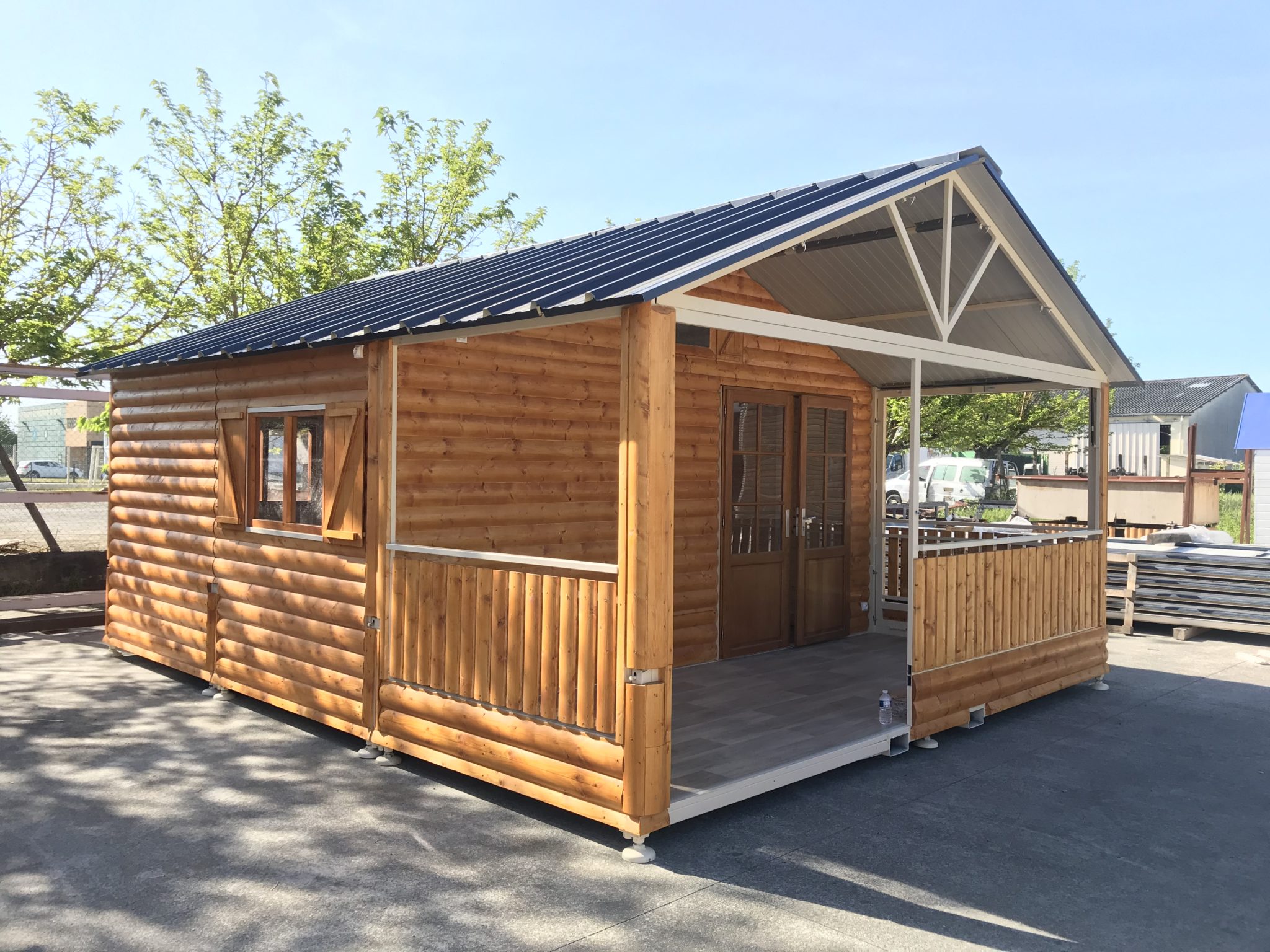 Chalets-pliable : nos chalets pliables en rondin 3m, 4m, 6m, jumelage