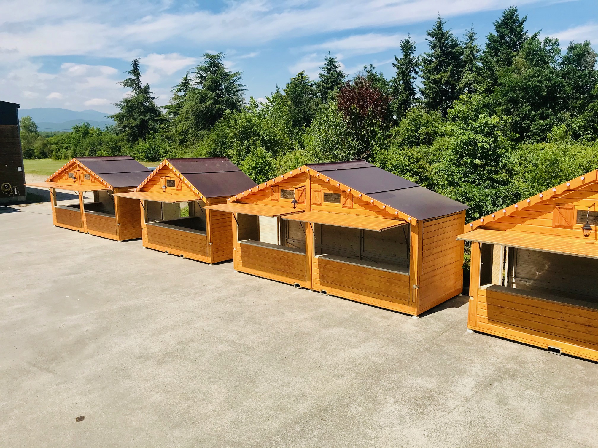 Chalets-pliable : nos chalets pliables en rondin 3m, 4m, 6m, jumelage